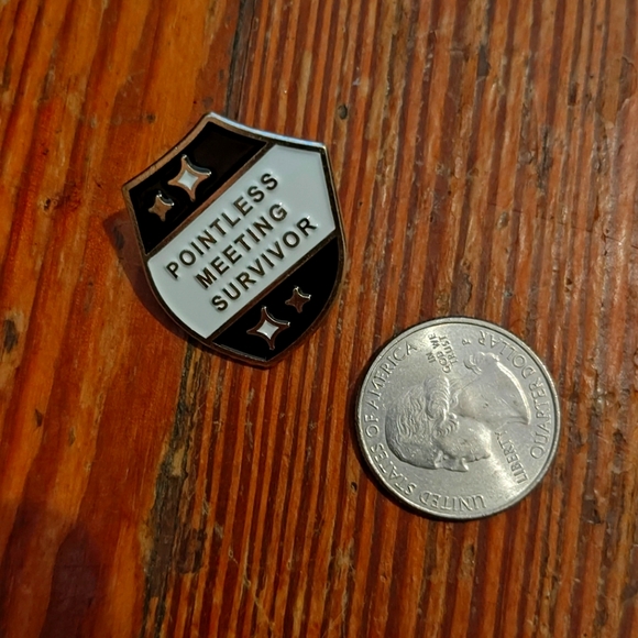 Jewelry | Pointless Meeting Survivor Award Pin For Hat Jacket Vest ...
